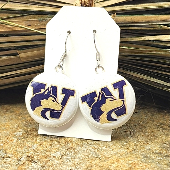 Bad Cat Craft | Jewelry | University Of Washington Earrings Ncaa ...